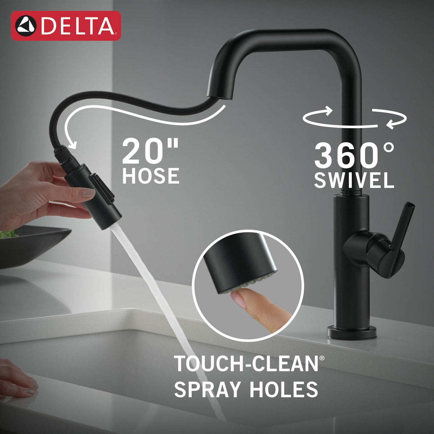 Delta Nicoli Single Handle Pull-Down Kitchen Faucet