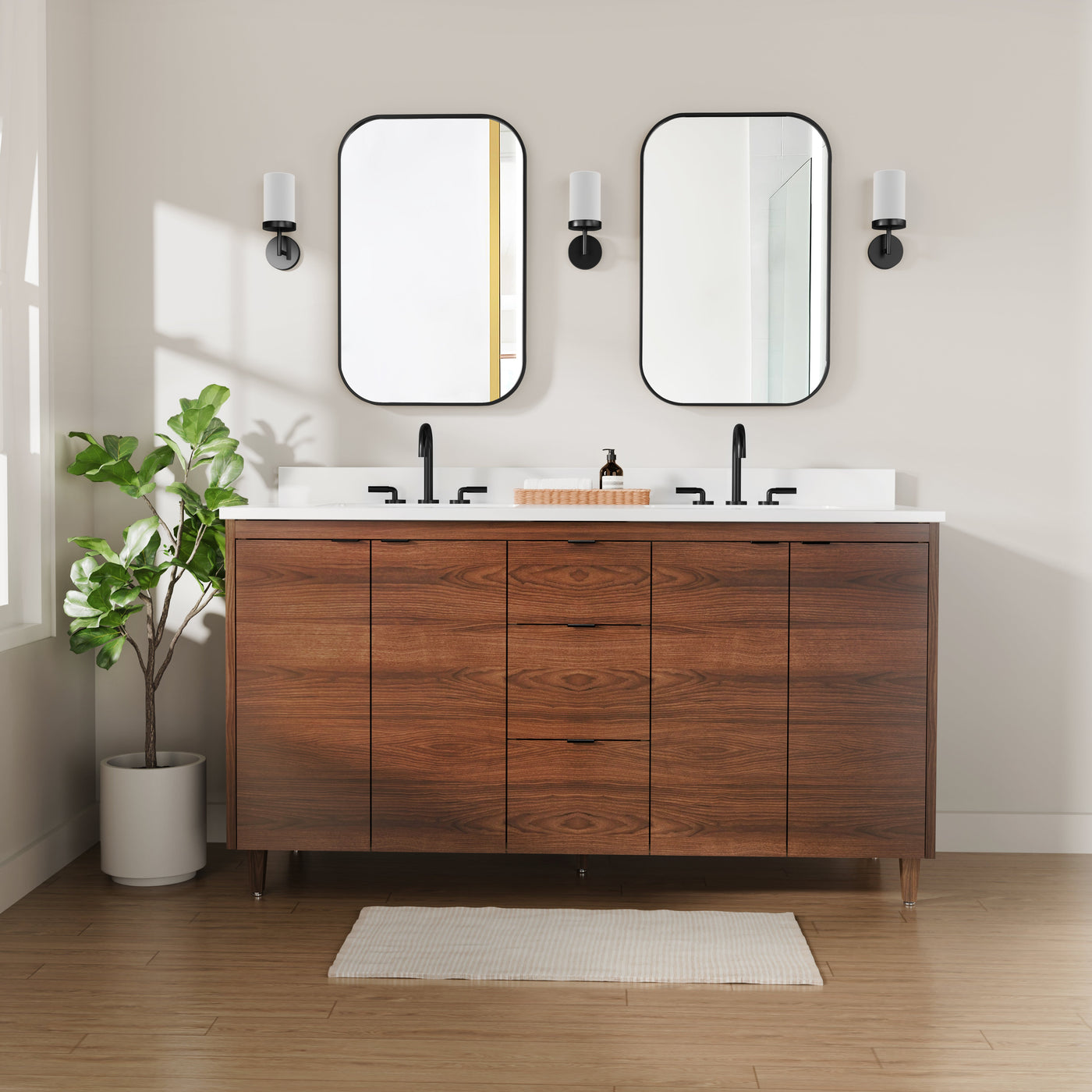 Rowan 60 Inch Double Sink Vanity - 60 Inch Vanity