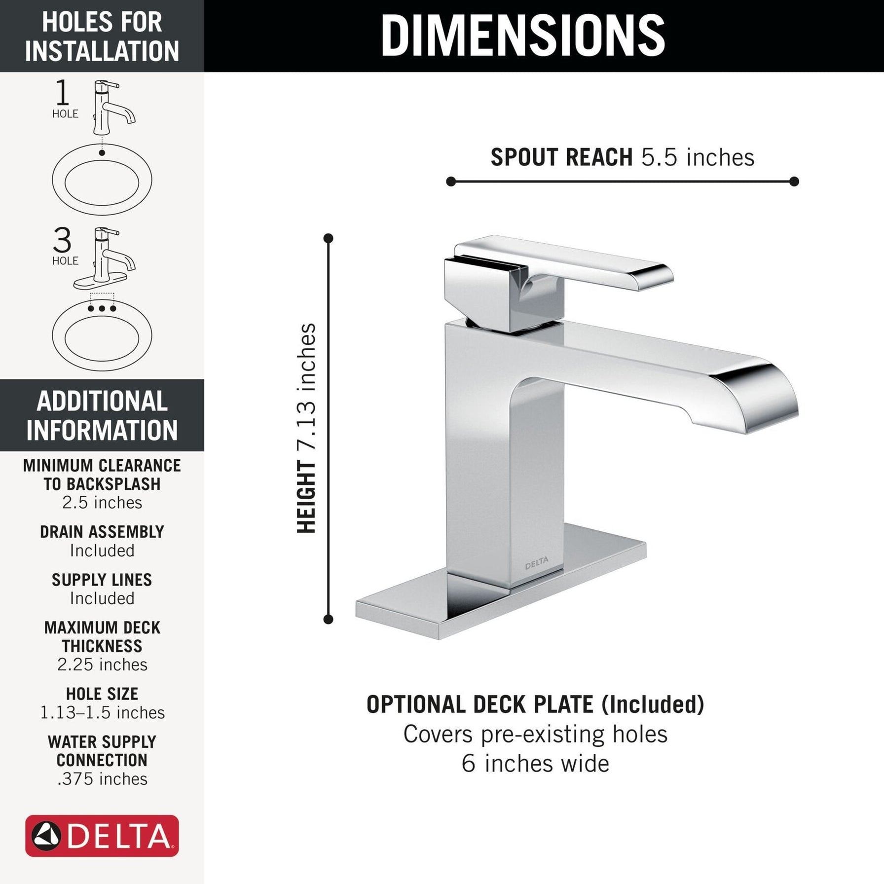 Delta Ara Single Handle Bathroom Faucet