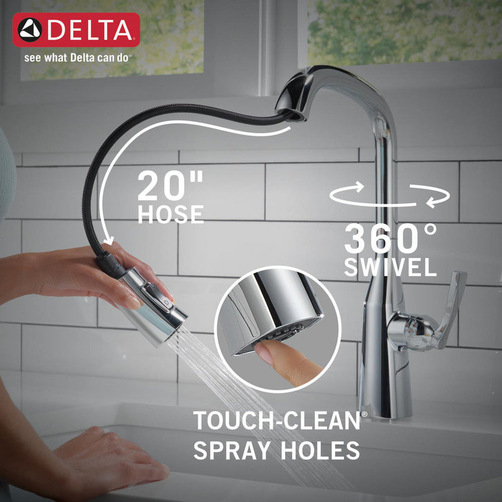 Delta Stryke Single Handle Pull Down Kitchen Faucet