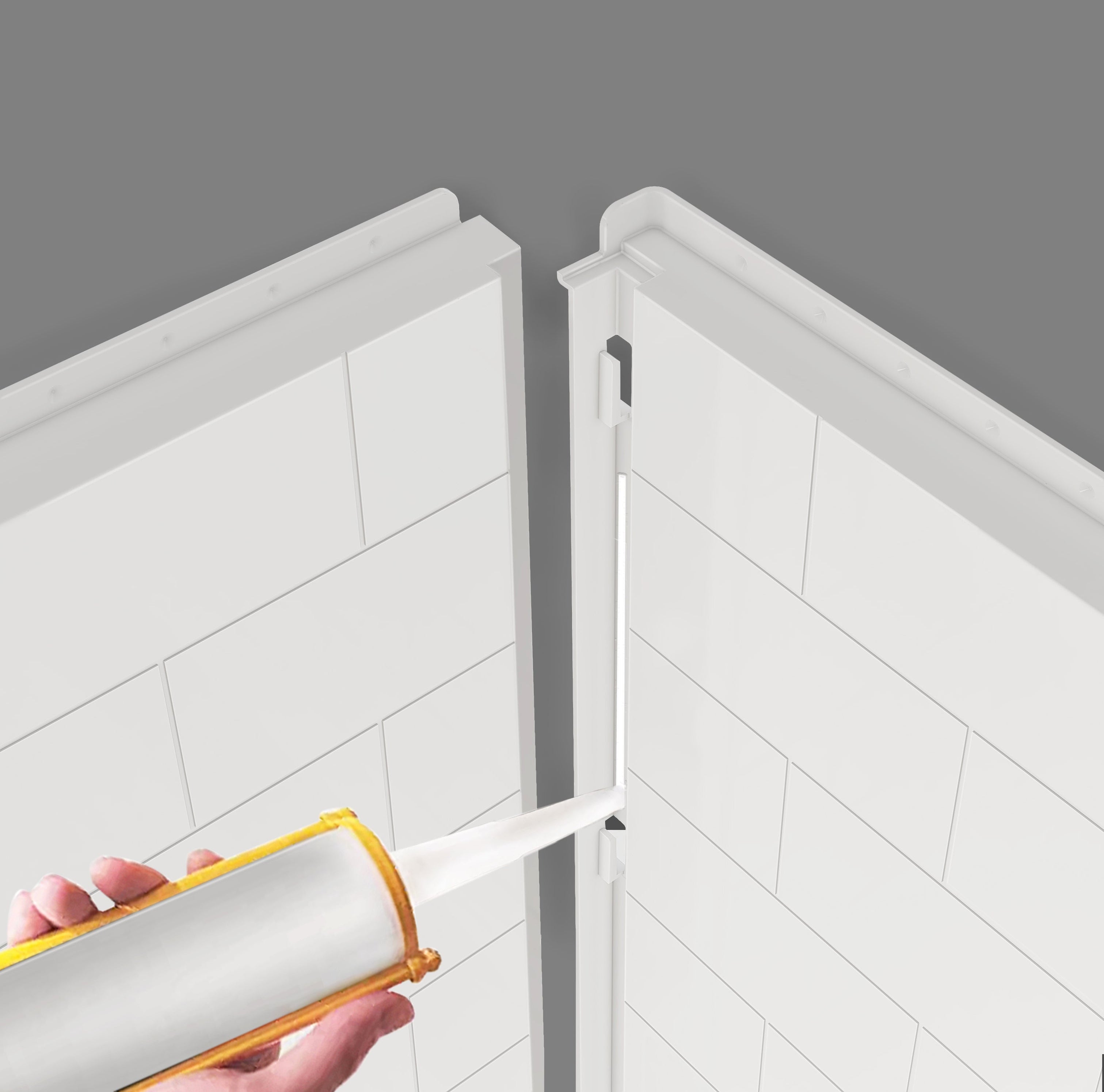 Vanity Art Kenric 60" 4-Piece Direct-to-Stud Alcove Shower Wall Kit wi