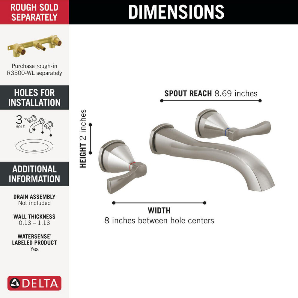 Delta Stryke Wall Mounted Lav