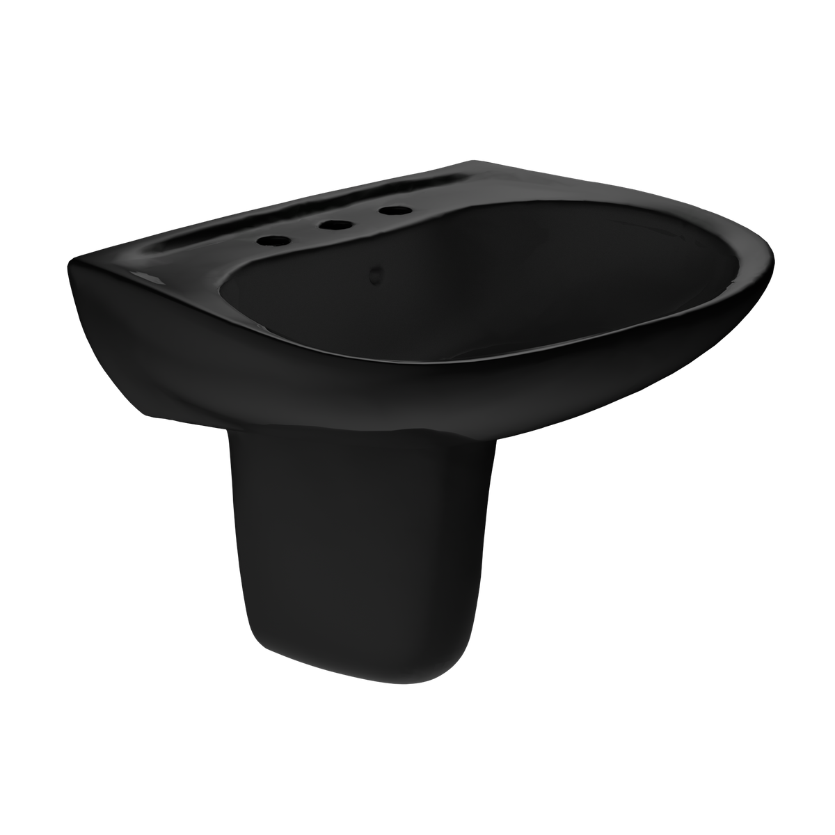 Toto Prominence Oval Wall Mount Bathroom Sink and Shroud For 8" Center